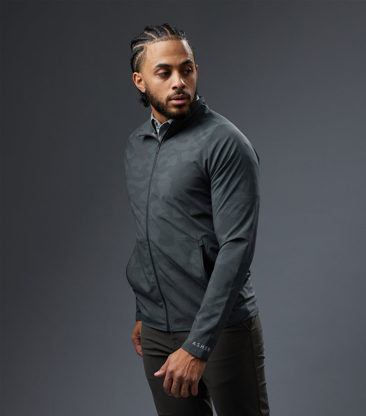 ASHER Golf | Golf Shell Jacket - Shadow Camo